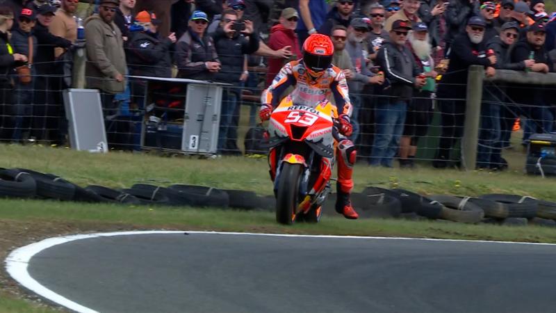 WATCH: Marc Marquez produces epic Q2 save in Australia