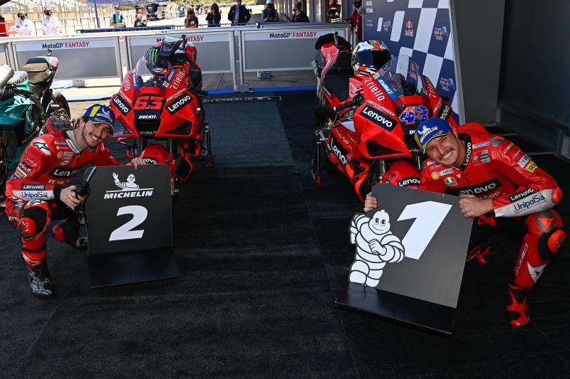 Miller e Bagnaia, ora come allora insieme sul podio