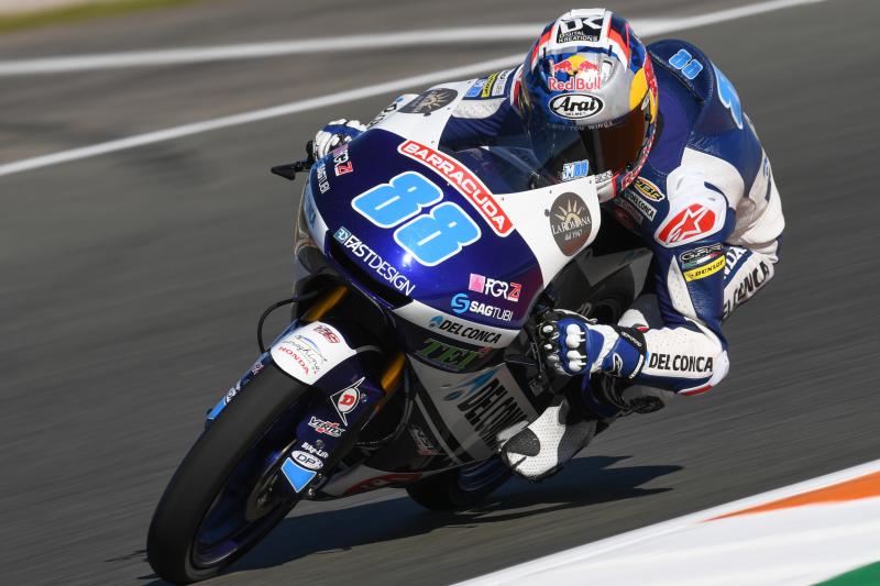 Martin im Moto3™ Warm-Up vorn
