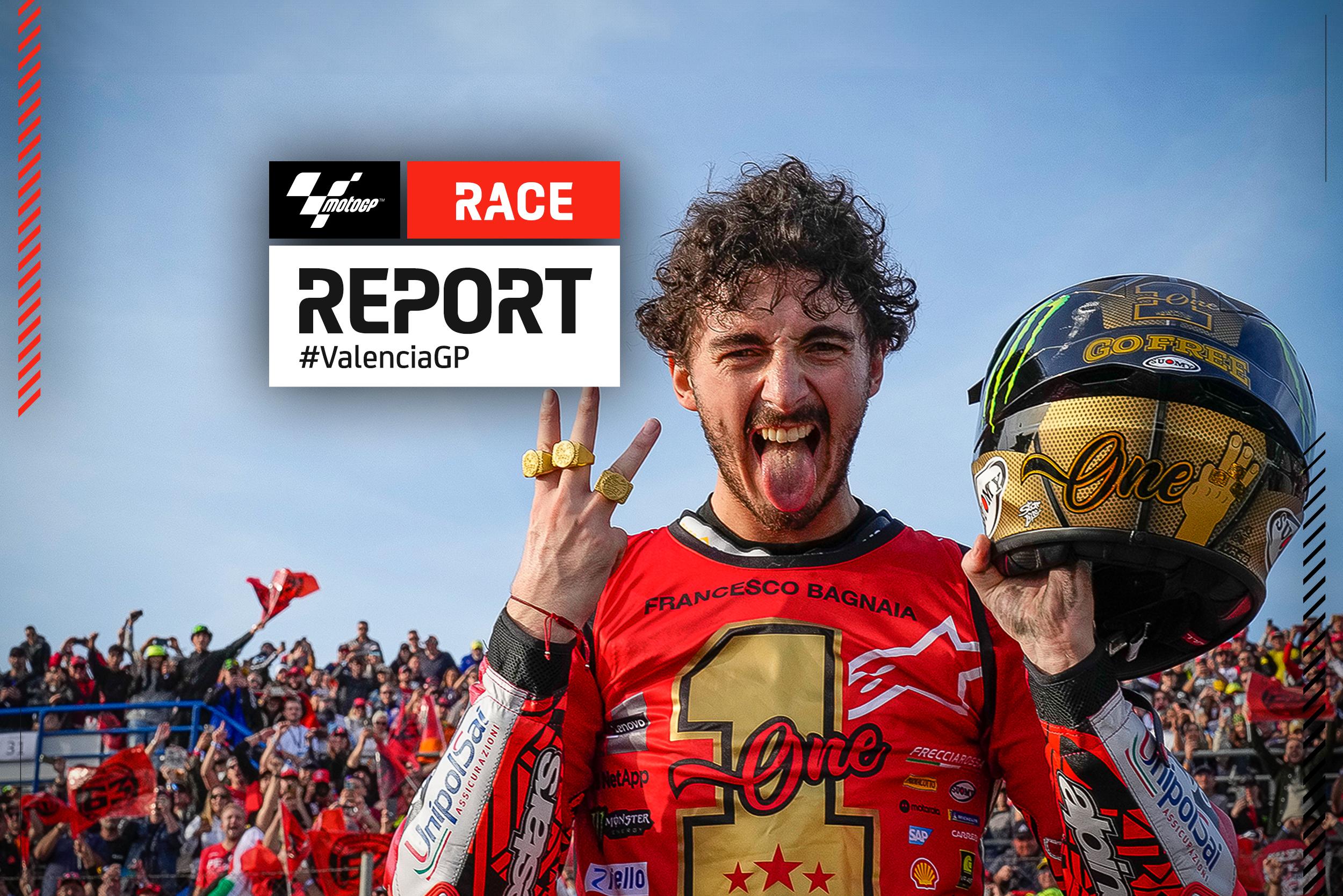 Bagnaia clinches title with a win as Martin & Marc Marquez crash out