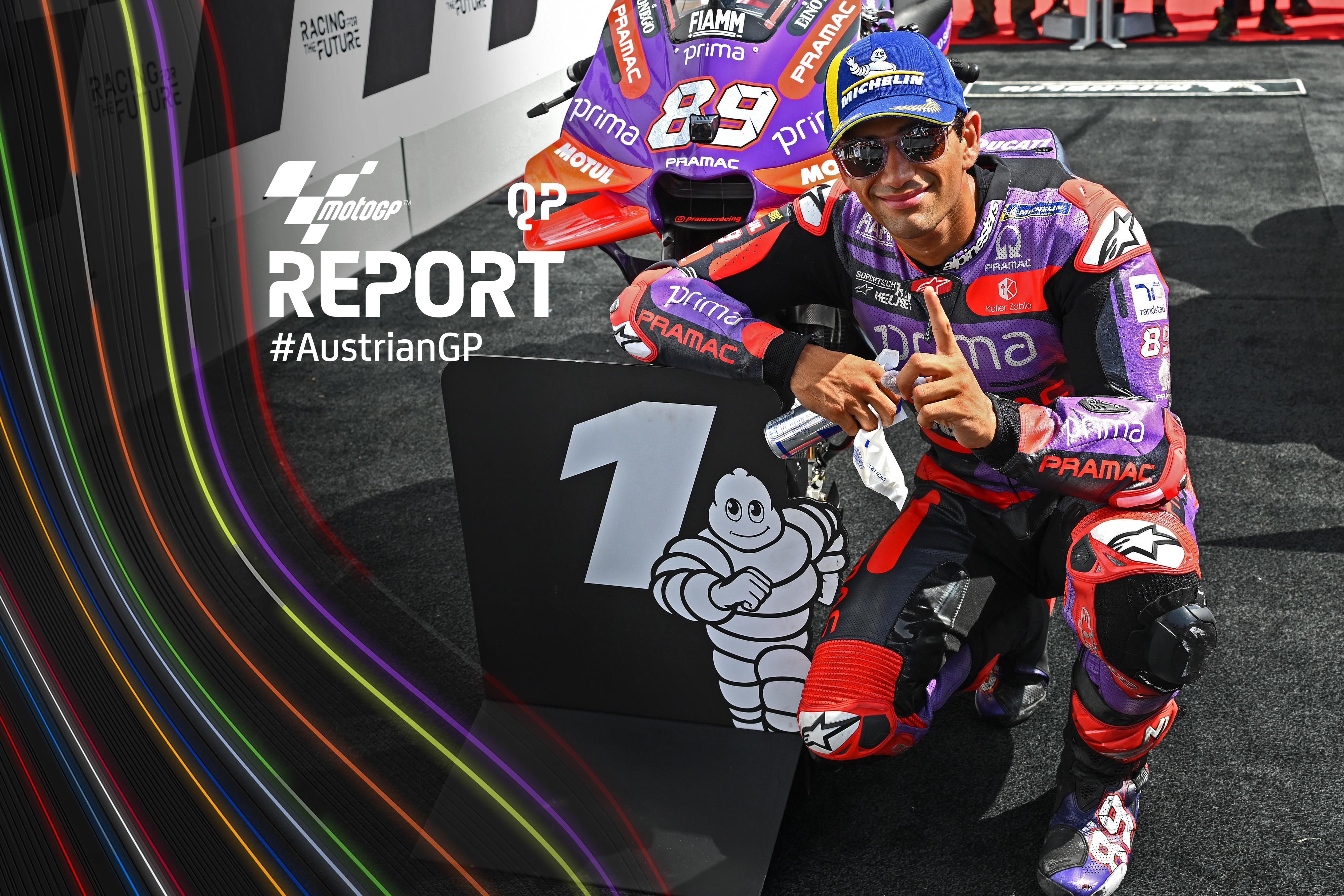 Martin clinches a record-breaking pole position from Bagnaia in Austria