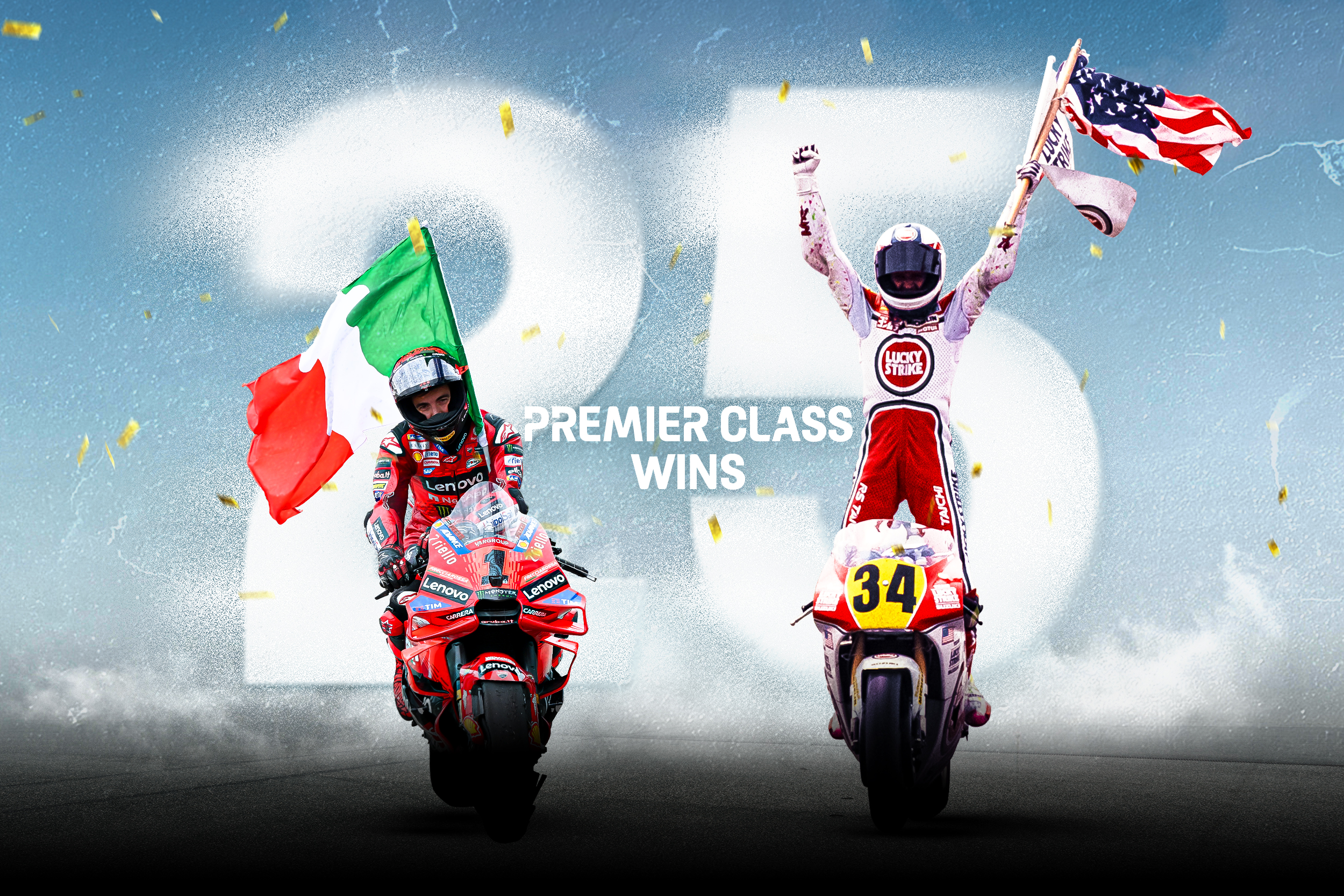 Among the greats: Bagnaia equals Schwantz with 25 premier class wins