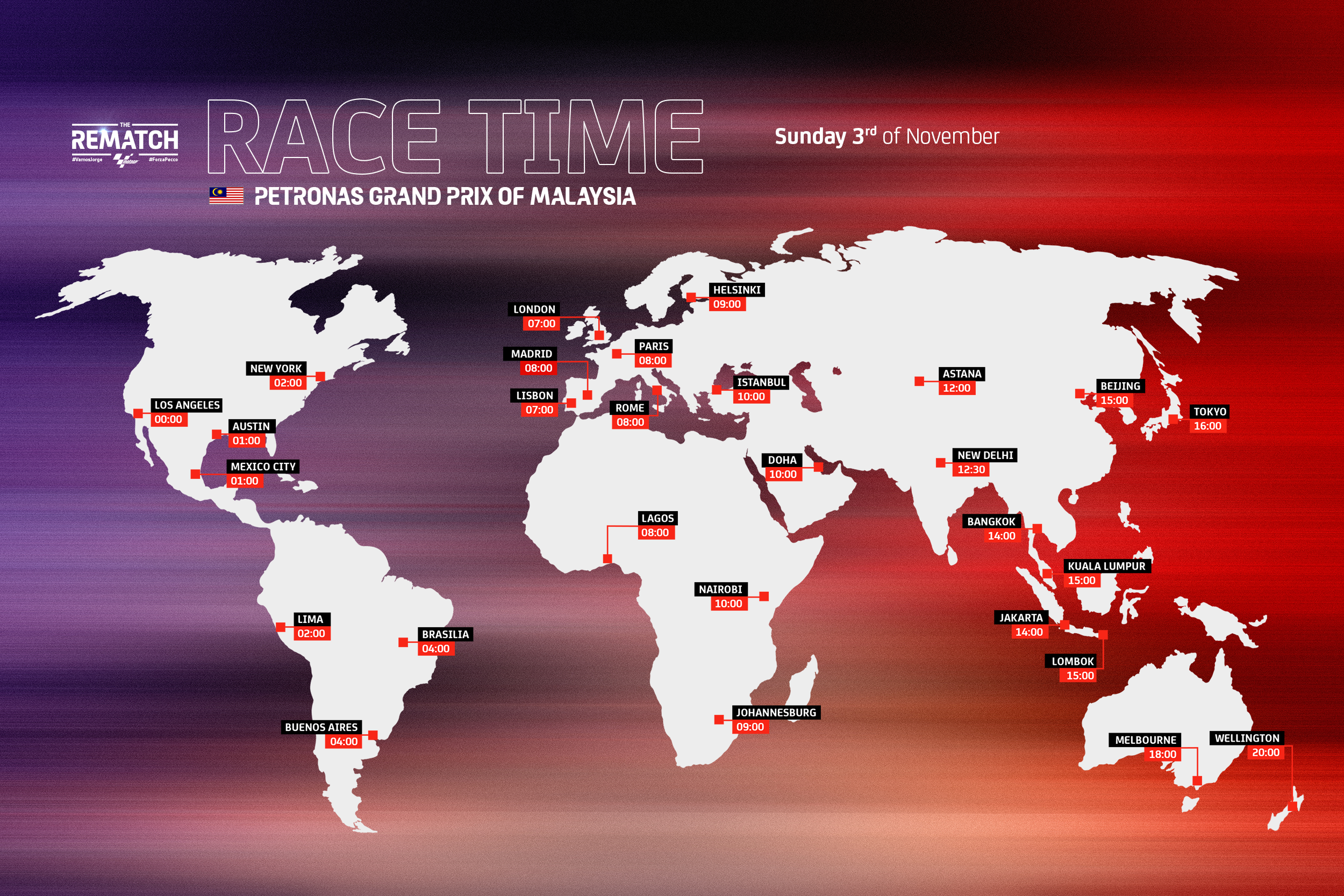 HORARIOS: Gran Premio PETRONAS de Malasia