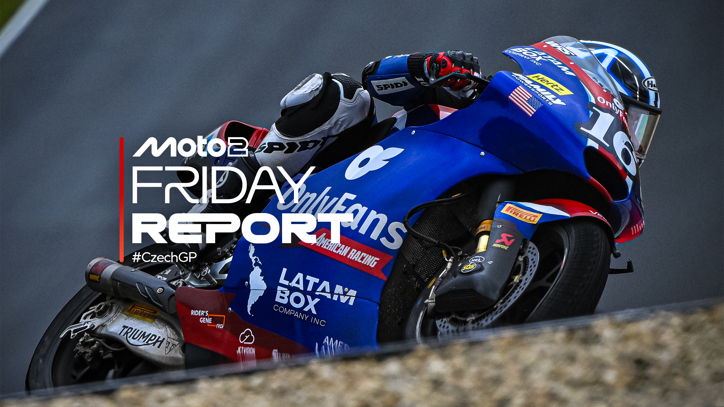 Roberts leads home hero Salač in rainy Moto2 Brno Practice