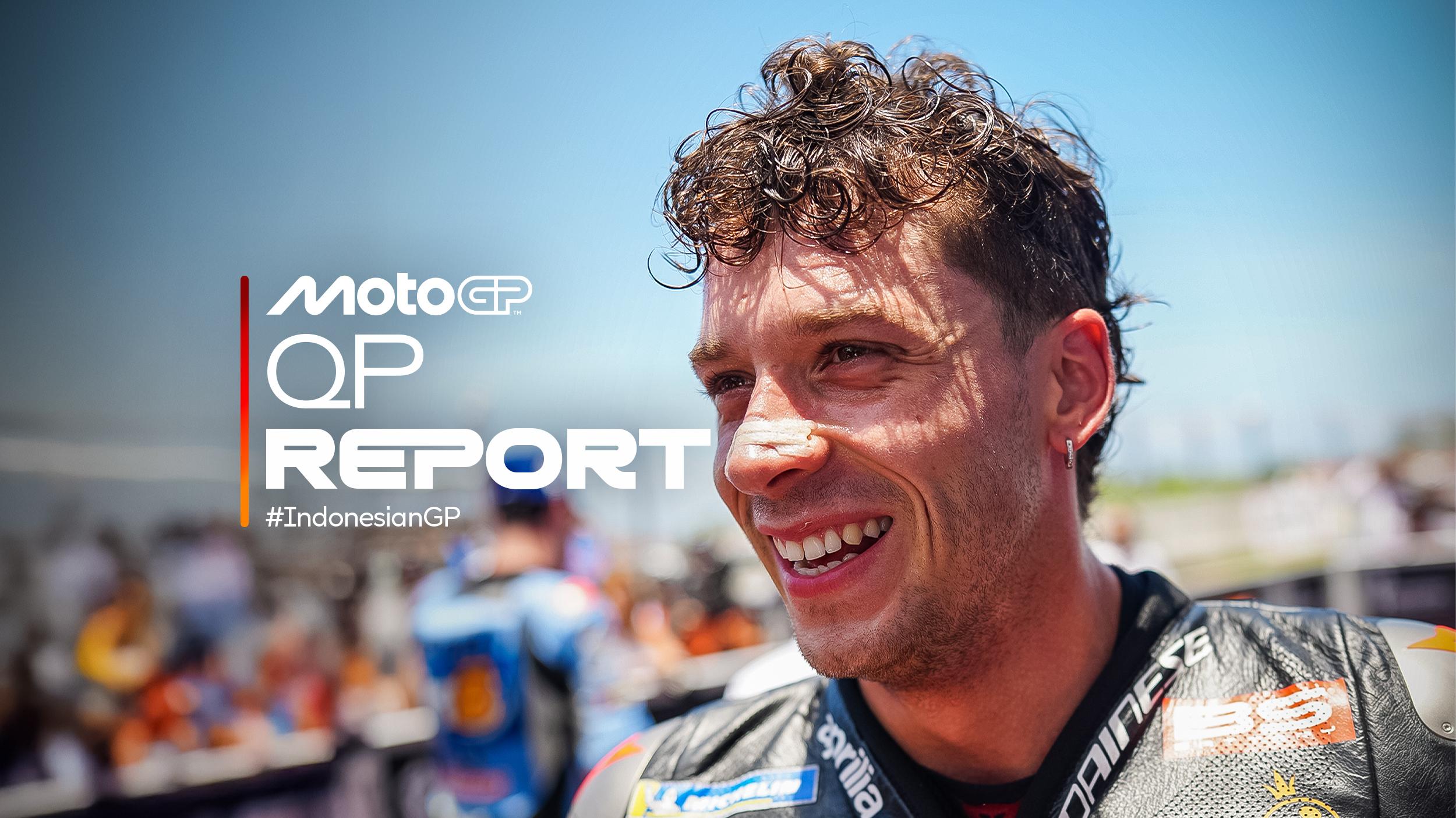 Bezzecchi blasts to pole with jumbled up grid in Indonesia