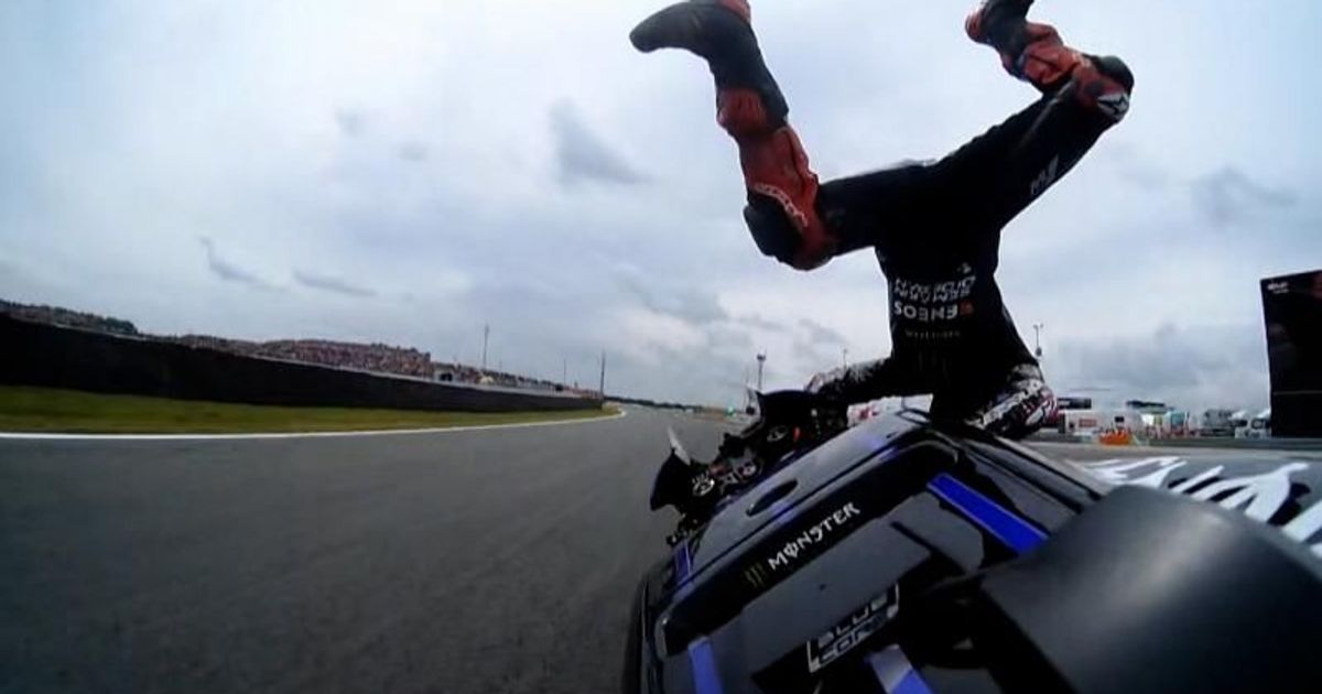 Huge highside sees Quartararo crash again and DNF in Assen