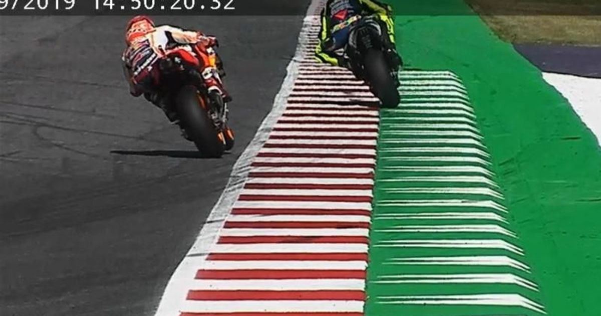 THAT moment, when Rossi and Marquez exceeded track limits