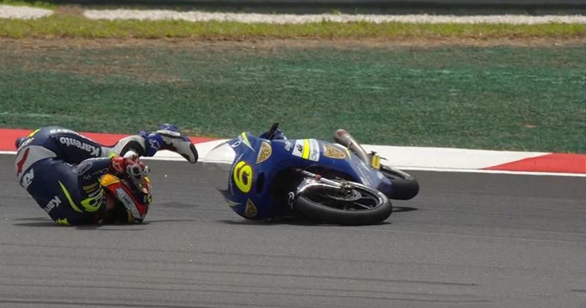 Herrera's crash in slow motion