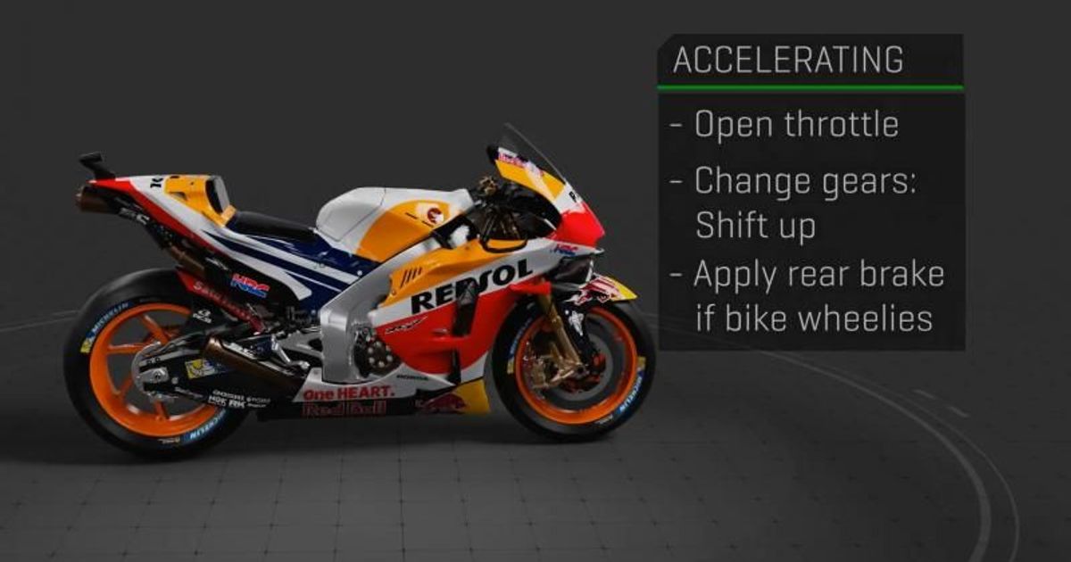 How does a MotoGP™ rider control a bike?