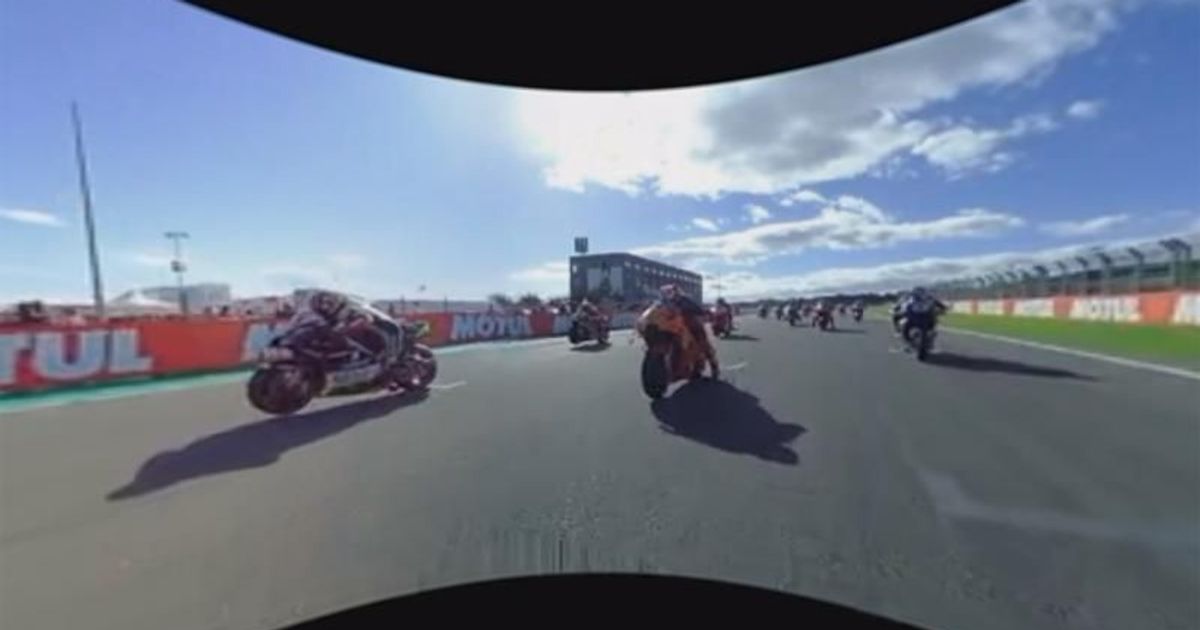 Start from the front row of a MotoGP™ race in 360 degrees