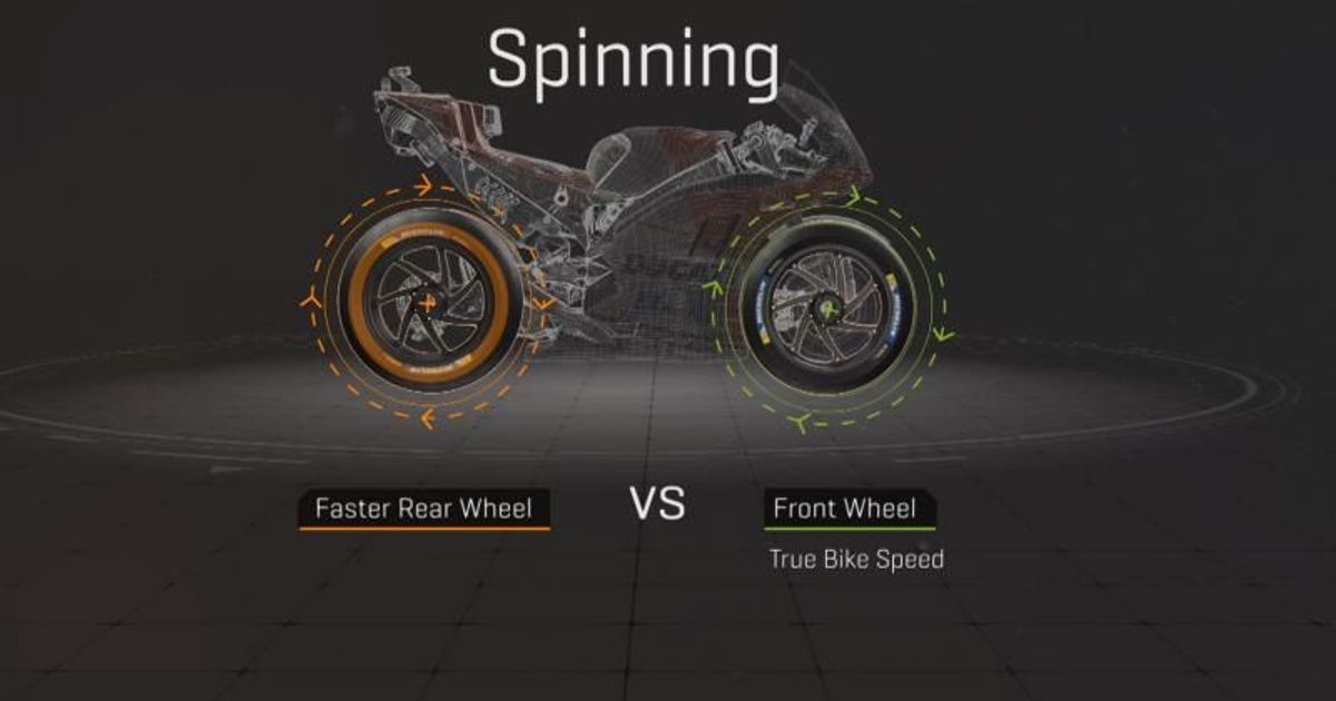 Why does the rear wheel spin faster than the front one?