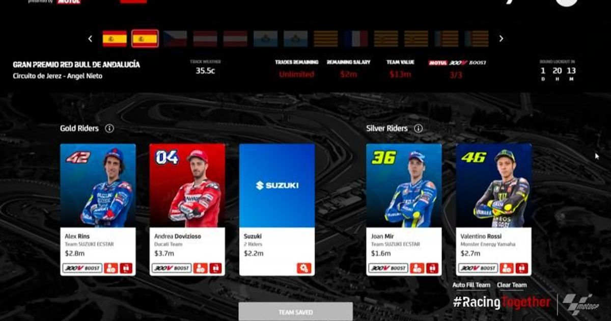 MotoGP™ Fantasy: which rider chose the highest-scoring team?