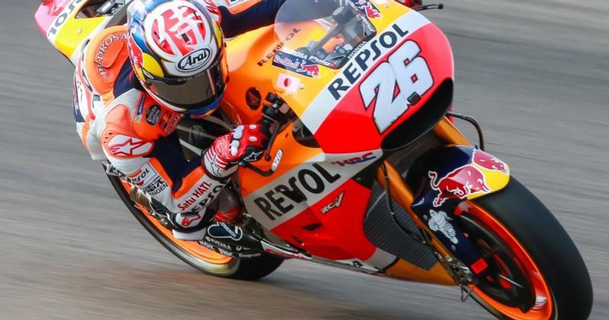 Pedrosa vorne und Repsol Honda zeigt im Motorland Flagge