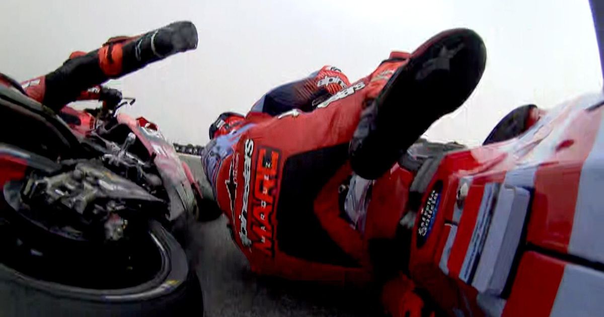 Bagnaia and Marc Marquez' Portimao crash from all angles!