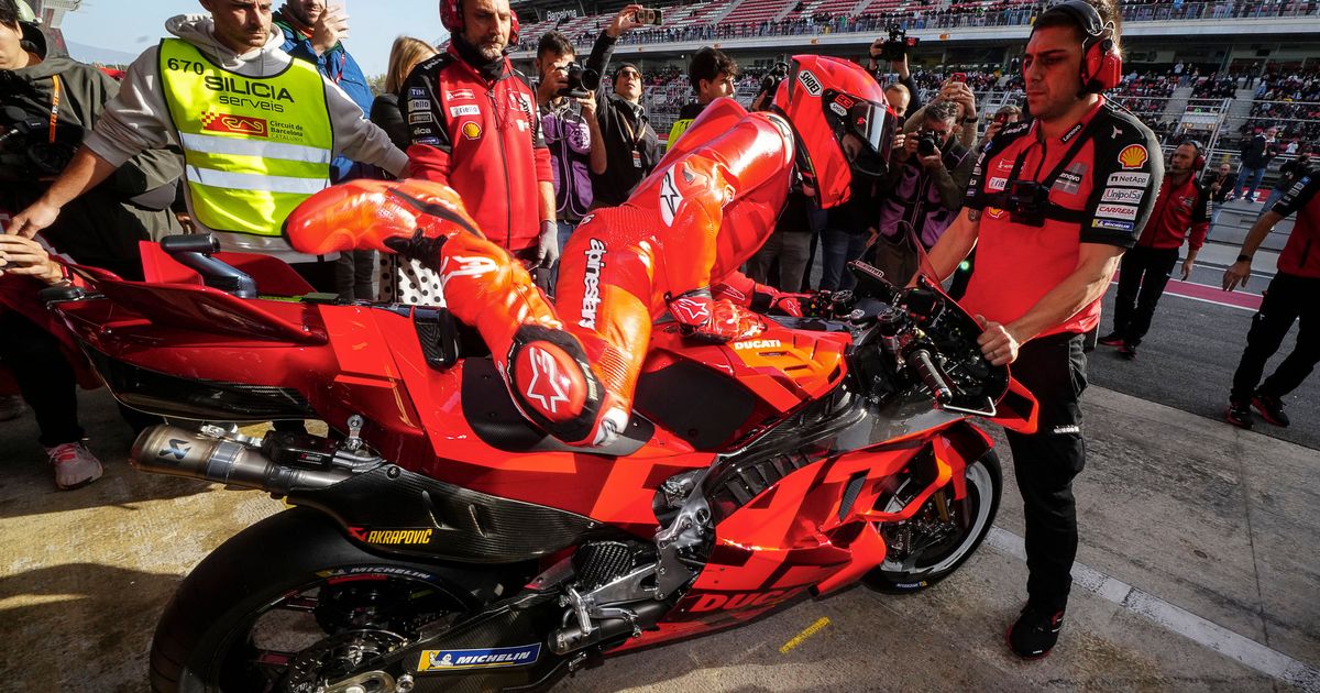 WATCH: Marc Marquez gets his first taste of the factory Ducati