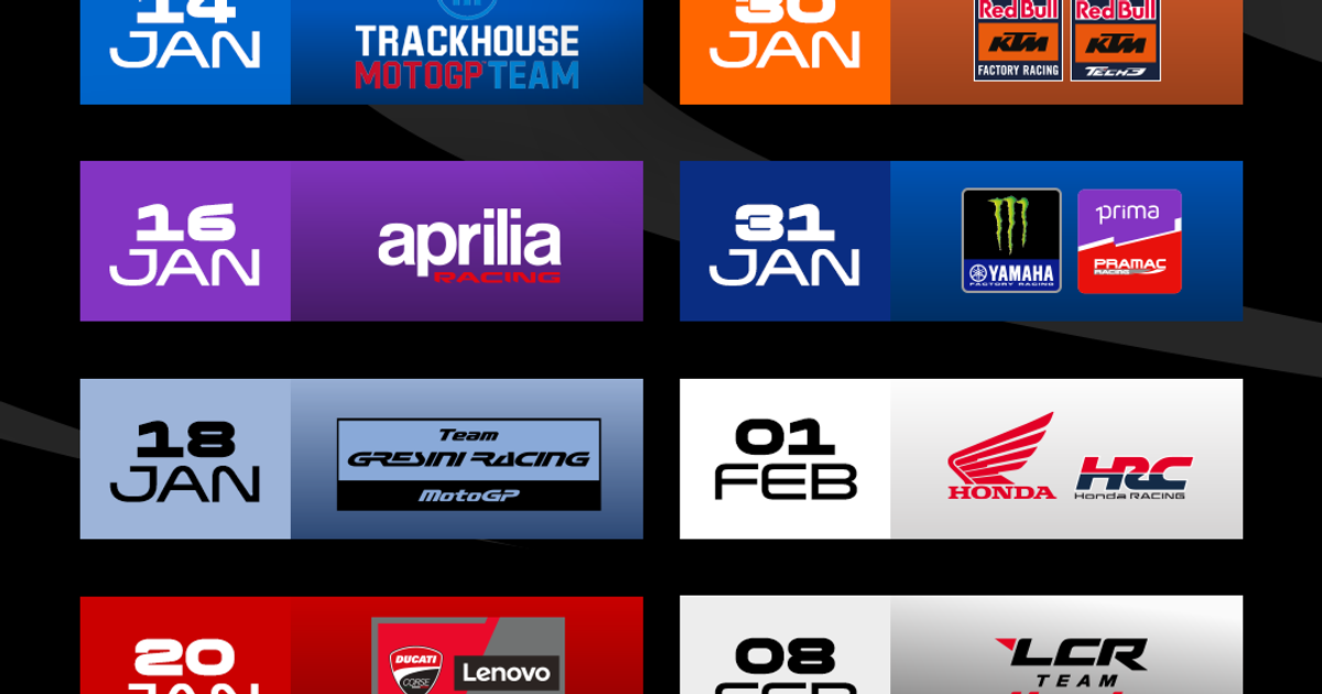 2025 MotoGP™ Team Presentations: dates for your diaries