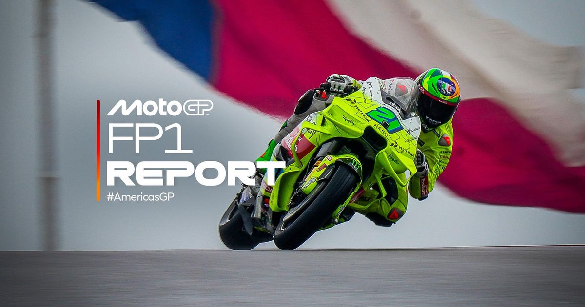 Stars fall in Texas: Morbidelli P1, Marc Marquez highsides in wet FP1