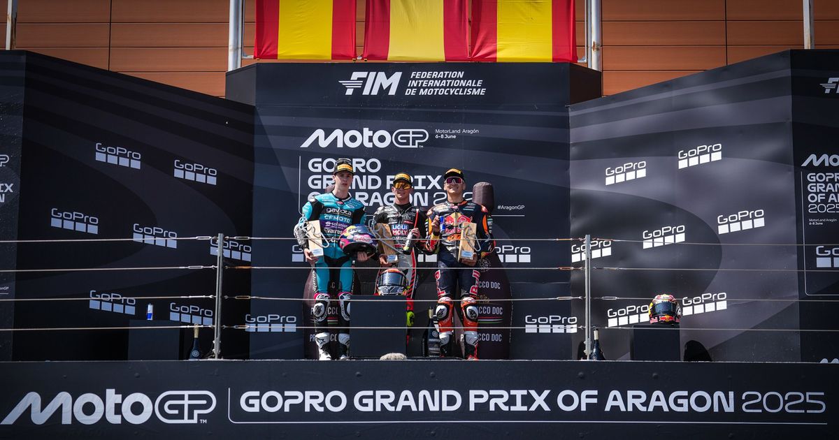 Moto3™: Das Podium des GoPro Grand Prix von Aragon