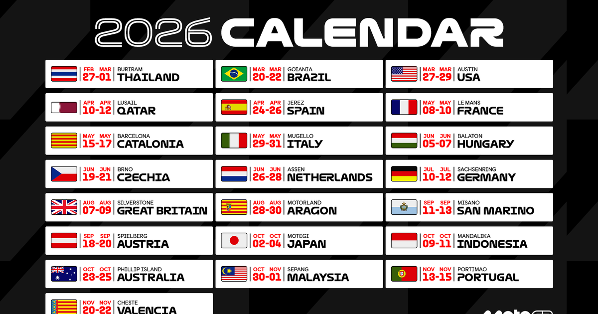 22 Grandes Premios. Cinco continentes. ¡Date una vuelta por 2026!