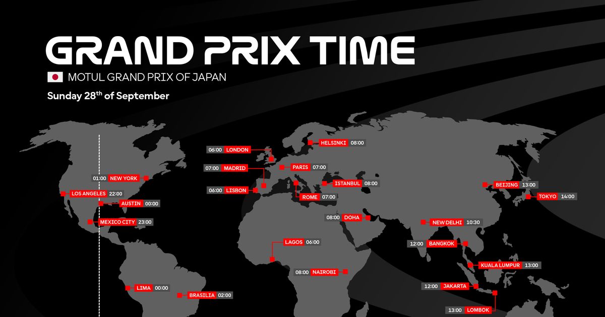 TIME SCHEDULE: Motul Grand Prix of Japan