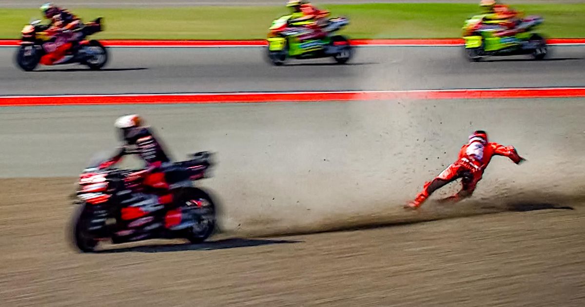 WATCH: Marc Marquez and Bezzecchi collide in huge crash