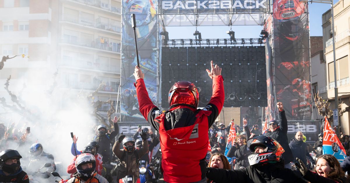 Marc Marquez leads the celebrations as Cervera party begins