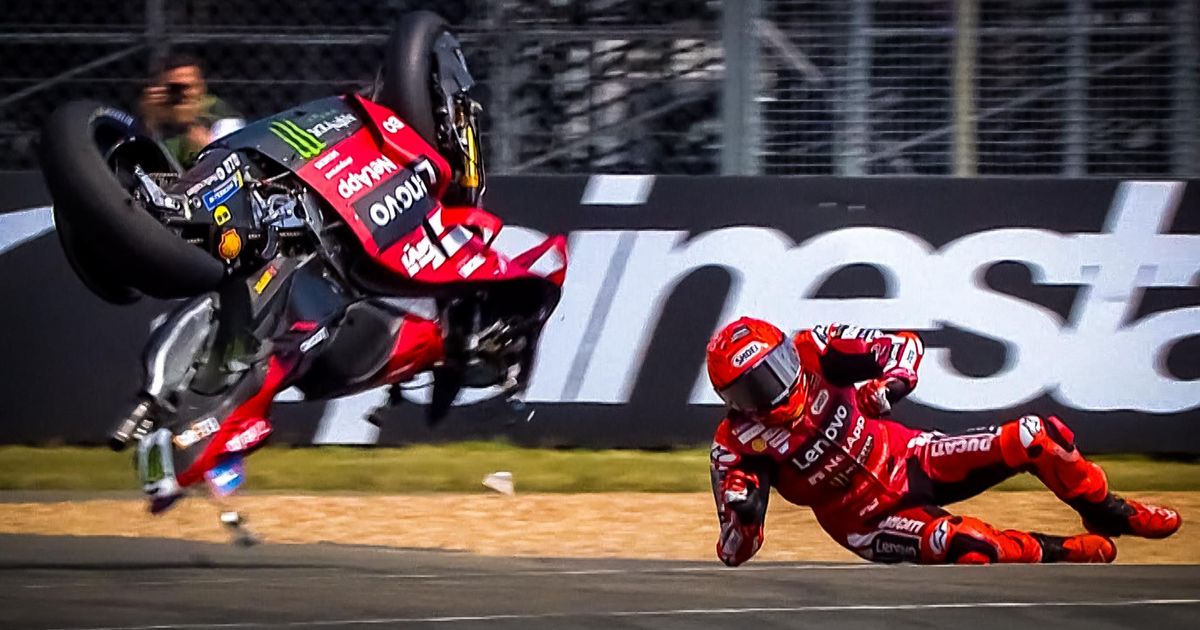 Caída de Marc Márquez en el Tissot Sprint de Le Mans