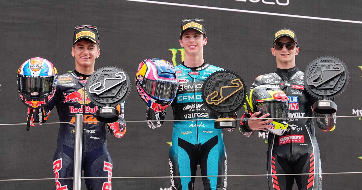 Resumo do pódio da Moto3™: Maximo Quiles, Álvaro Carpe e David Muñoz